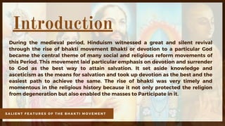 Salient Features of the bhakti Movement | PDF