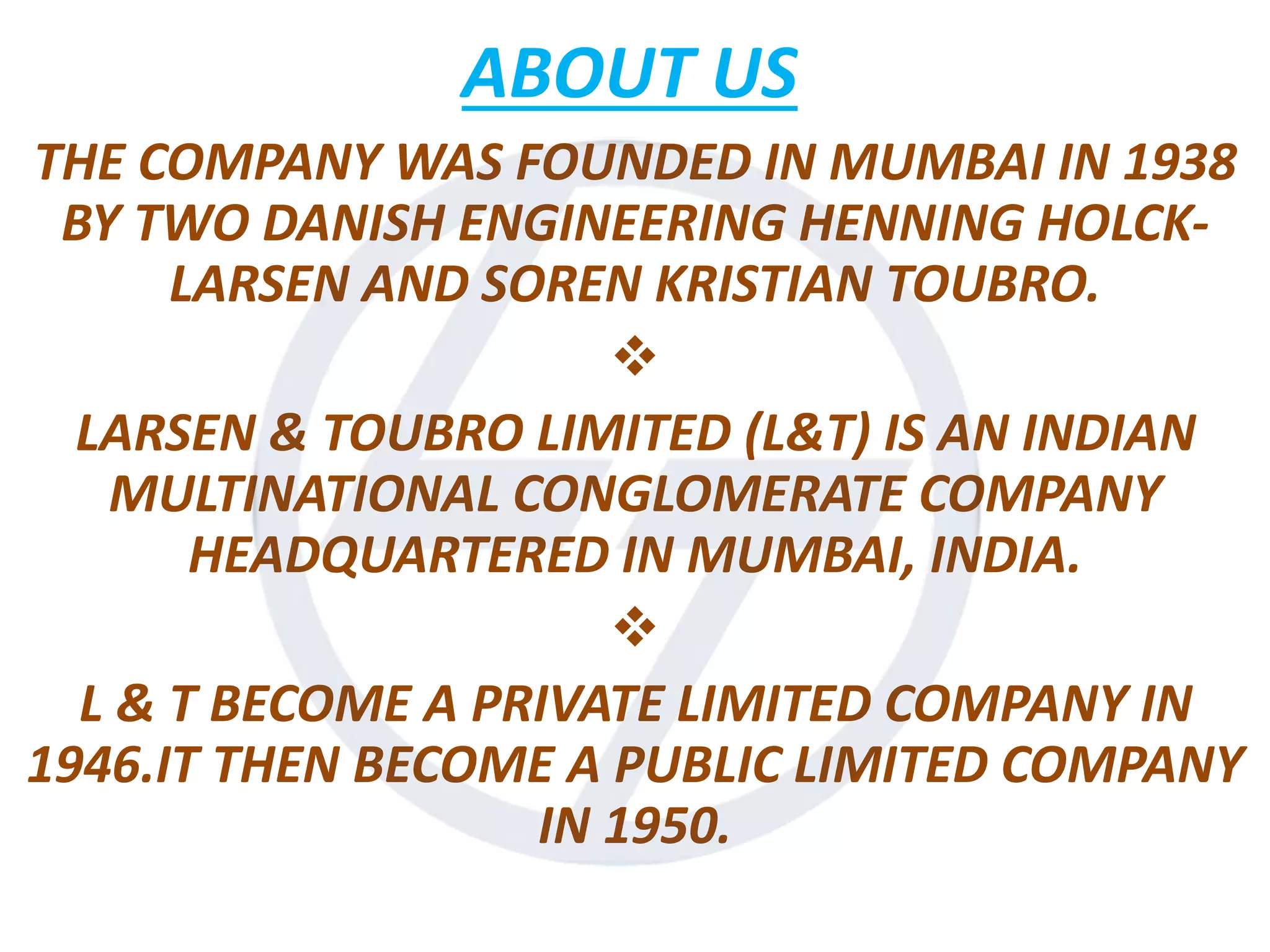 larsen and toubro ppt | PPTX