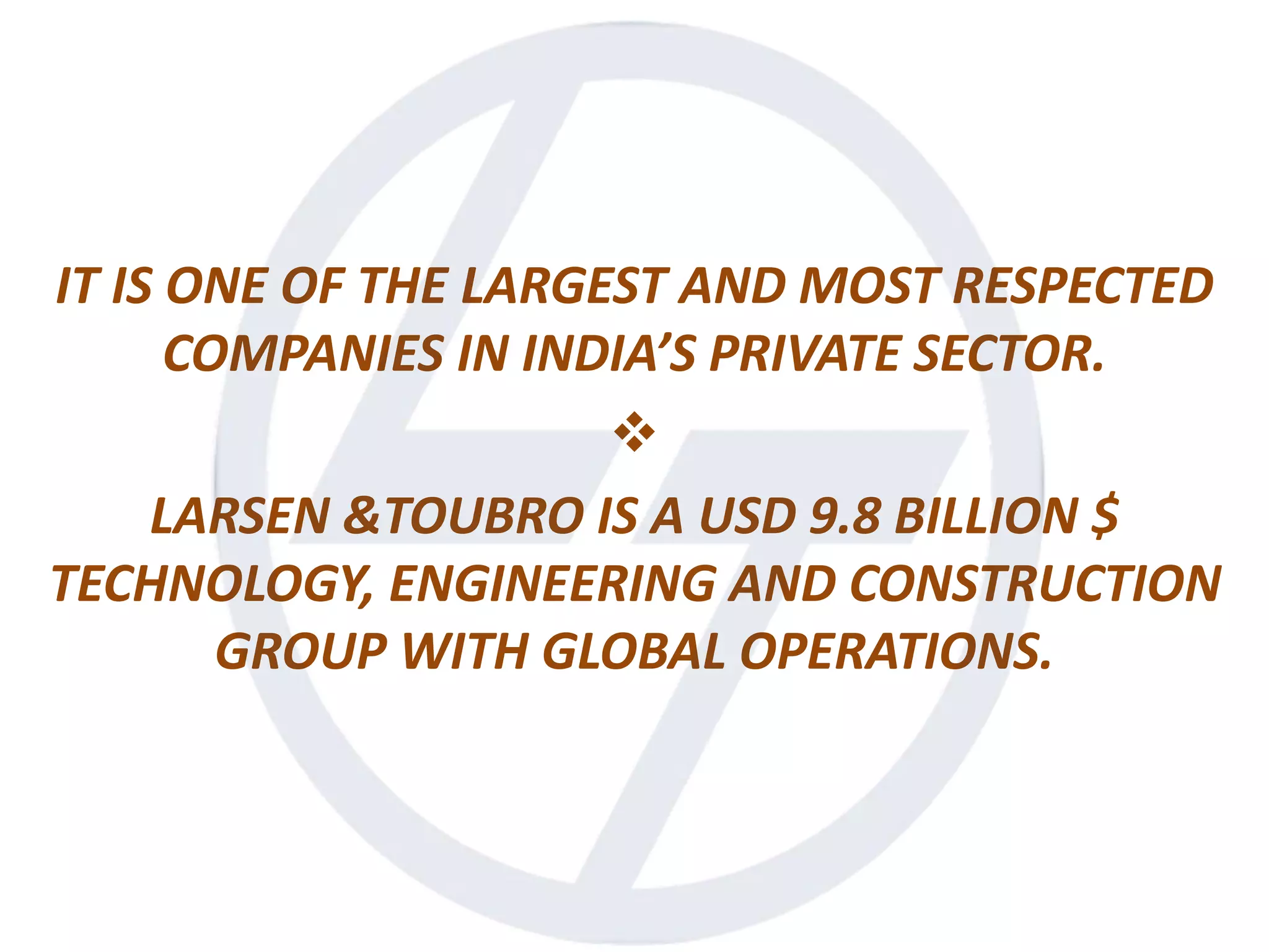 larsen and toubro ppt | PPTX