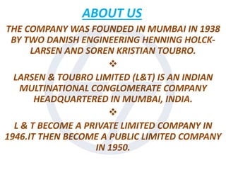 larsen and toubro ppt | PPTX