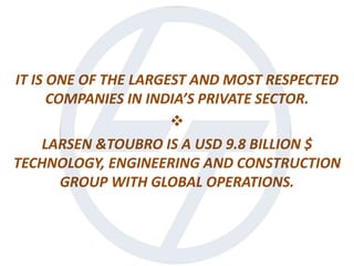 larsen and toubro ppt | PPTX