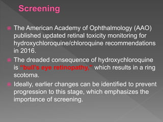 Hcq ocular toxicity | PPTX