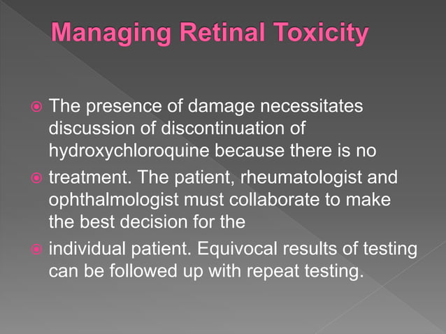 Hcq ocular toxicity | PPTX | Eye and Vision Conditions | Diseases and ...