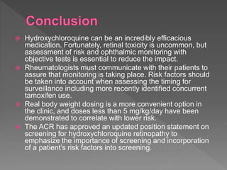 Hcq ocular toxicity | PPTX