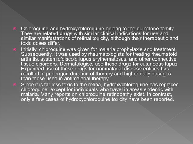 Hcq ocular toxicity | PPTX | Eye and Vision Conditions | Diseases and ...