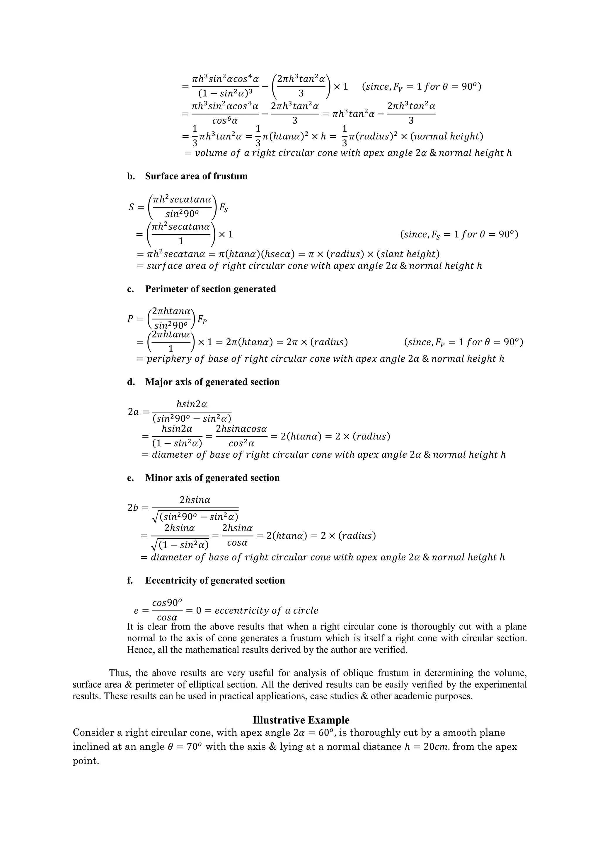 HCR's Infinite or Convergence Series (Calculations of Volume, Surface ...
