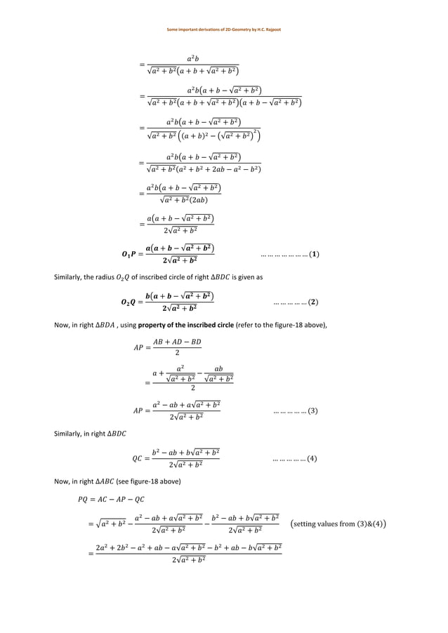 Hcr's derivations of 2 d geometry | PDF