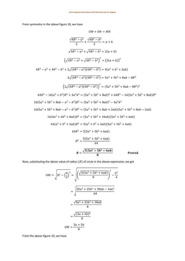 Hcr's derivations of 2 d geometry | PDF