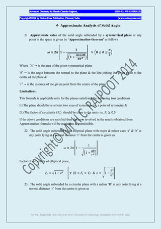 Hcr's hand book (Formula of Advanced Geometry by H.C. Rajpoot) | PDF