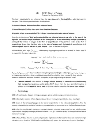 Hcr's Theory of Polygon (Proposed by Mr Harish Chandra Rajpoot) | PDF