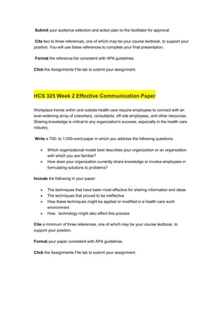 Hcs 325 hcs325 | PDF