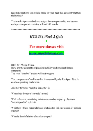 Hcs 334 Enhance teaching-snaptutorial.com