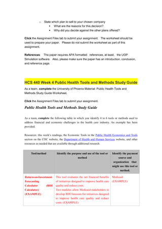 Hcs 440 hcs440 | PDF