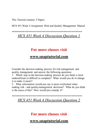 HCS 451 Exceptional Education - snaptutorial.com