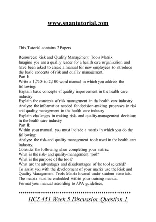 HCS 451 Exceptional Education - snaptutorial.com