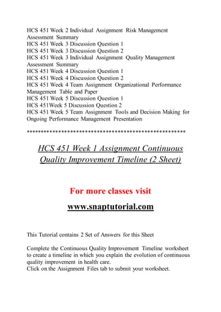 HCS 451 Exceptional Education - snaptutorial.com