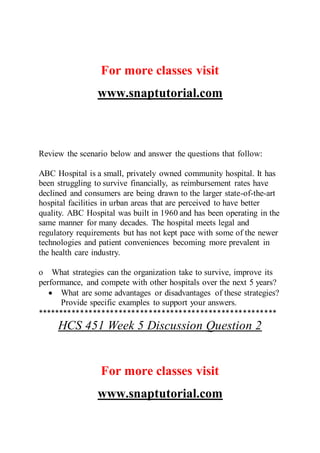 HCS 451 Exceptional Education - snaptutorial.com