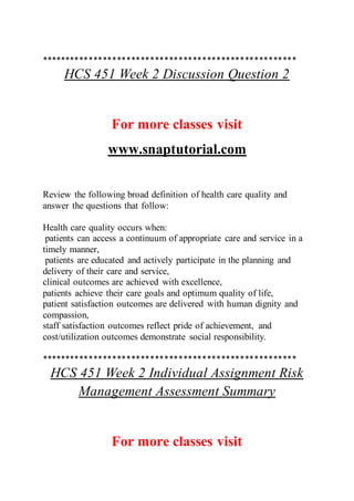 HCS 451 Exceptional Education - snaptutorial.com