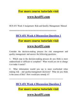 HCS 451 Inspiring Innovation--hcs451.com