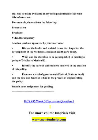 HCS 455 Become Exceptional/newtonhelp.com