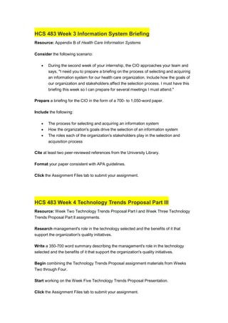 Hcs 483 hcs483 | PDF | Healthcare Industry | Industries