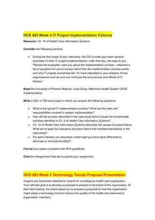 Hcs 483 hcs483 | PDF | Healthcare Industry | Industries