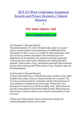 Hcs 533 Enhance teaching-snaptutorial.com