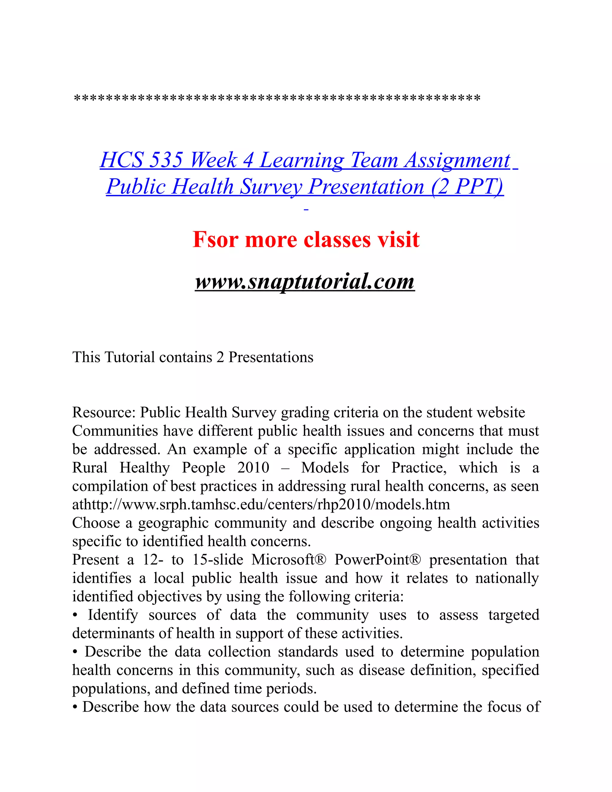 Hcs 535 Effective Communication-snaptutorial.com