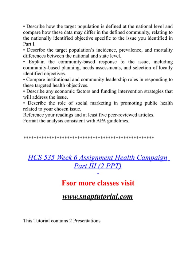 Hcs 535 Effective Communication-snaptutorial.com