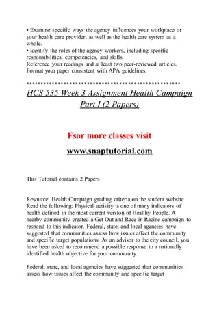 HCS 535 Enhance teaching - snaptutorial.com