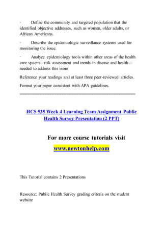 HCS 535 Perfect Education/newtonhelp.com