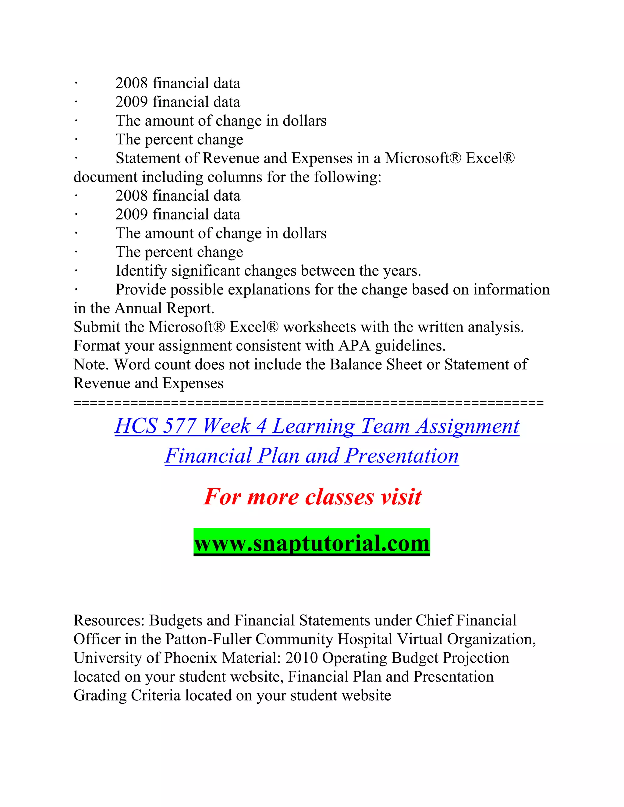 HCS 577 help A Guide to career/Snaptutorial | PDF