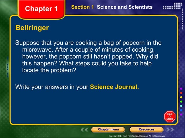 Physical Science Chapter 1 Sections 1 2 And 3 Ppt