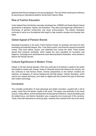 How Paris Became the Fashion Capital of the World | PDF