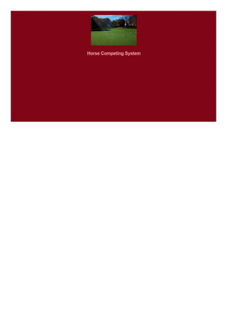 Horse Competing System | PDF | Equine Sports | Sports