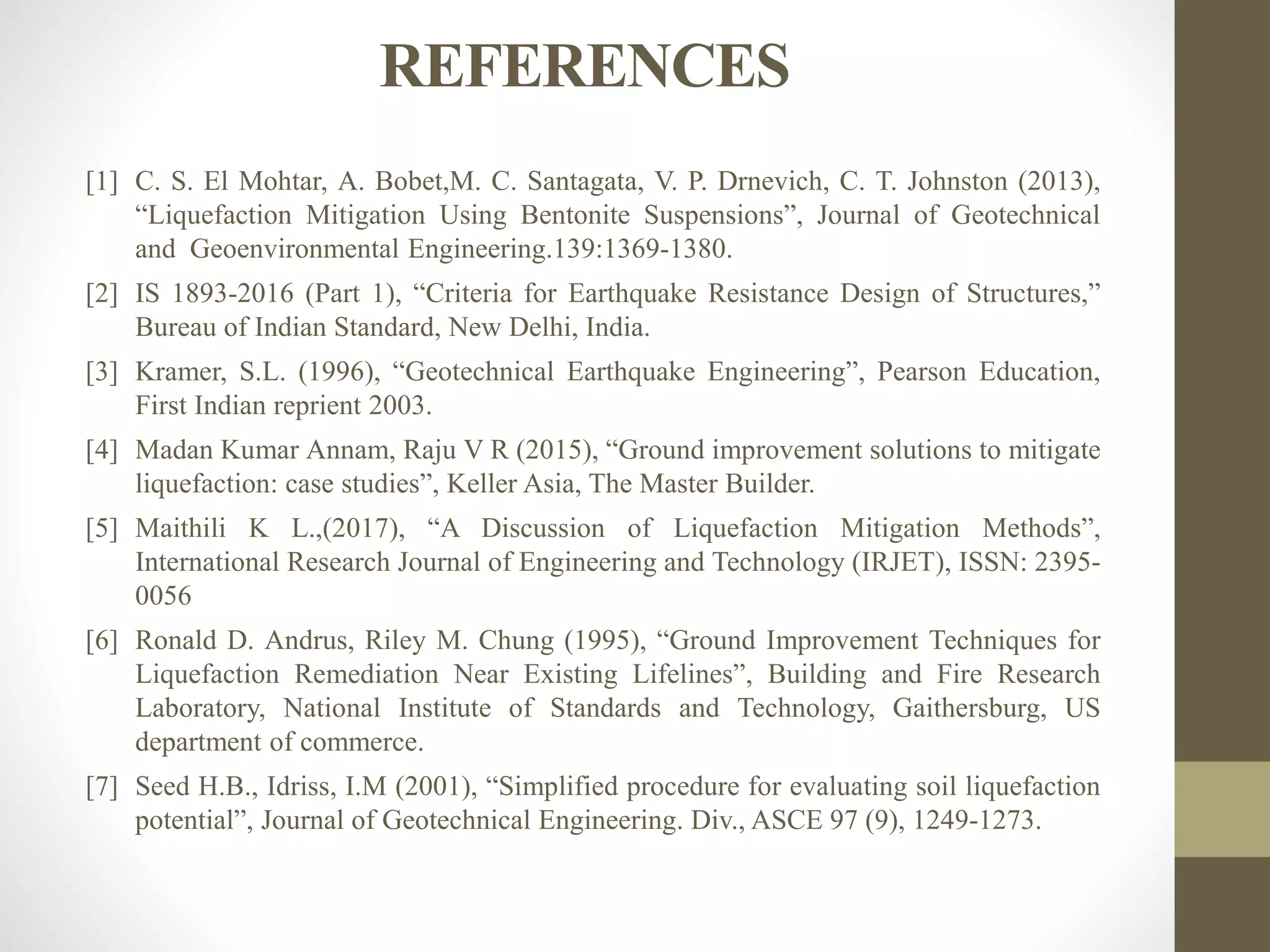 Ground Improvement solutions to mitigate liquefaction | PPTX