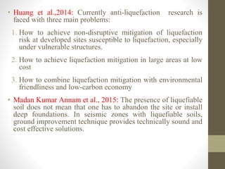 Ground Improvement solutions to mitigate liquefaction | PPTX