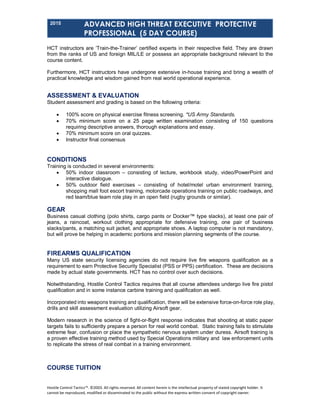 ADVANCED HIGH THREAT SECURITY SPECIALIST COURSE - 5 DAYS | PDF