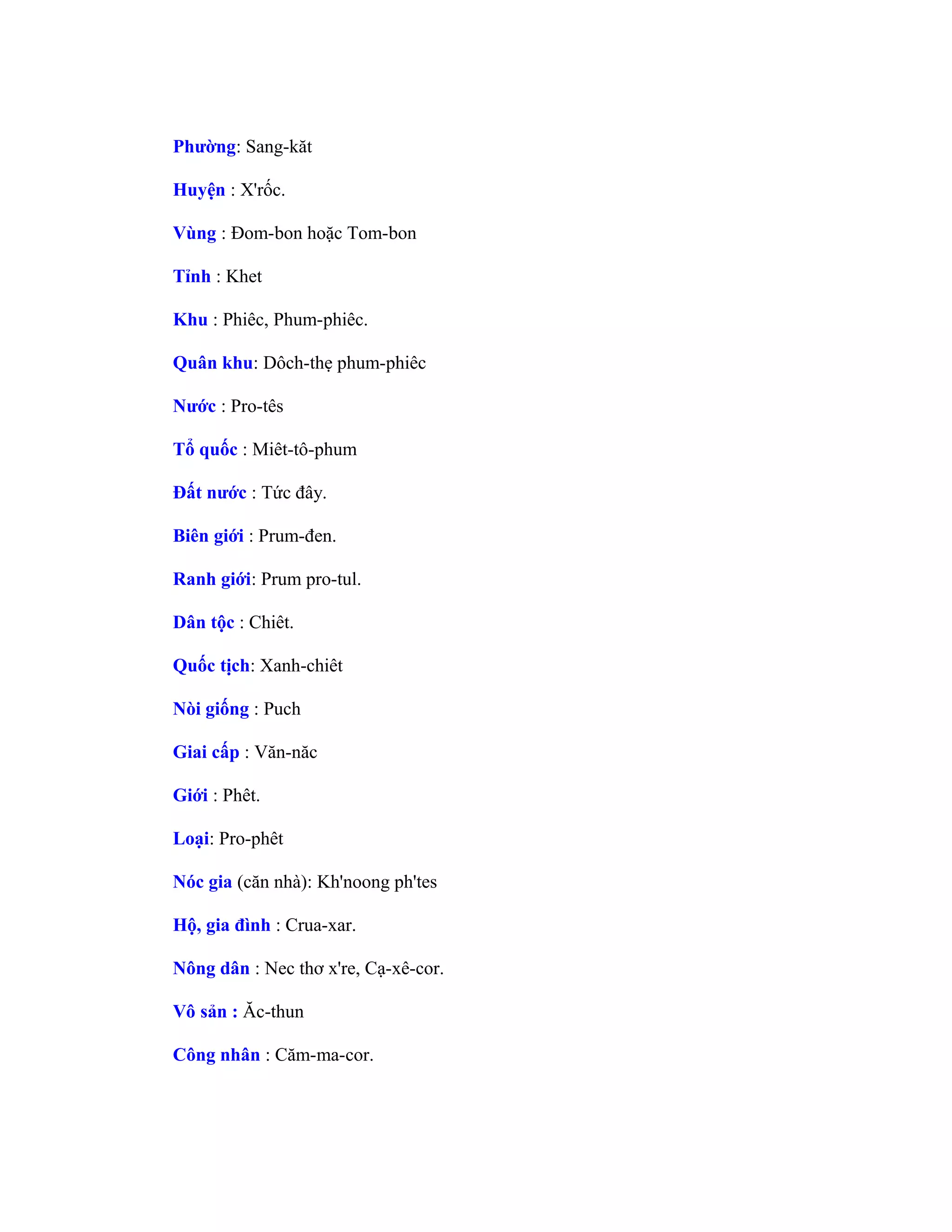 Học tiếng khmer những từ giao tiếp thông thường | DOC