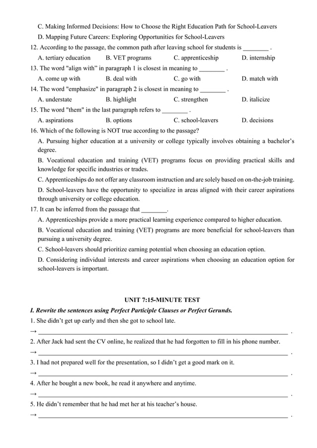 HỌC TỐT TIẾNG ANH 11 THEO CHƯƠNG TRÌNH GLOBAL SUCCESS ĐÁP ÁN CHI TIẾT - HK2 (TRANG ANH, MINH ...