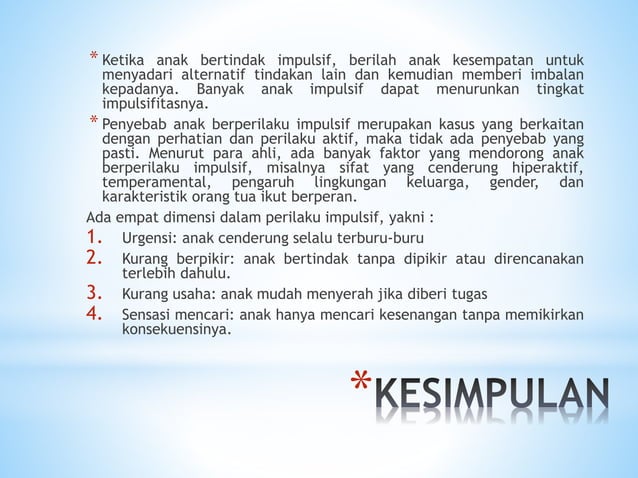 Anak impulsif | PPT
