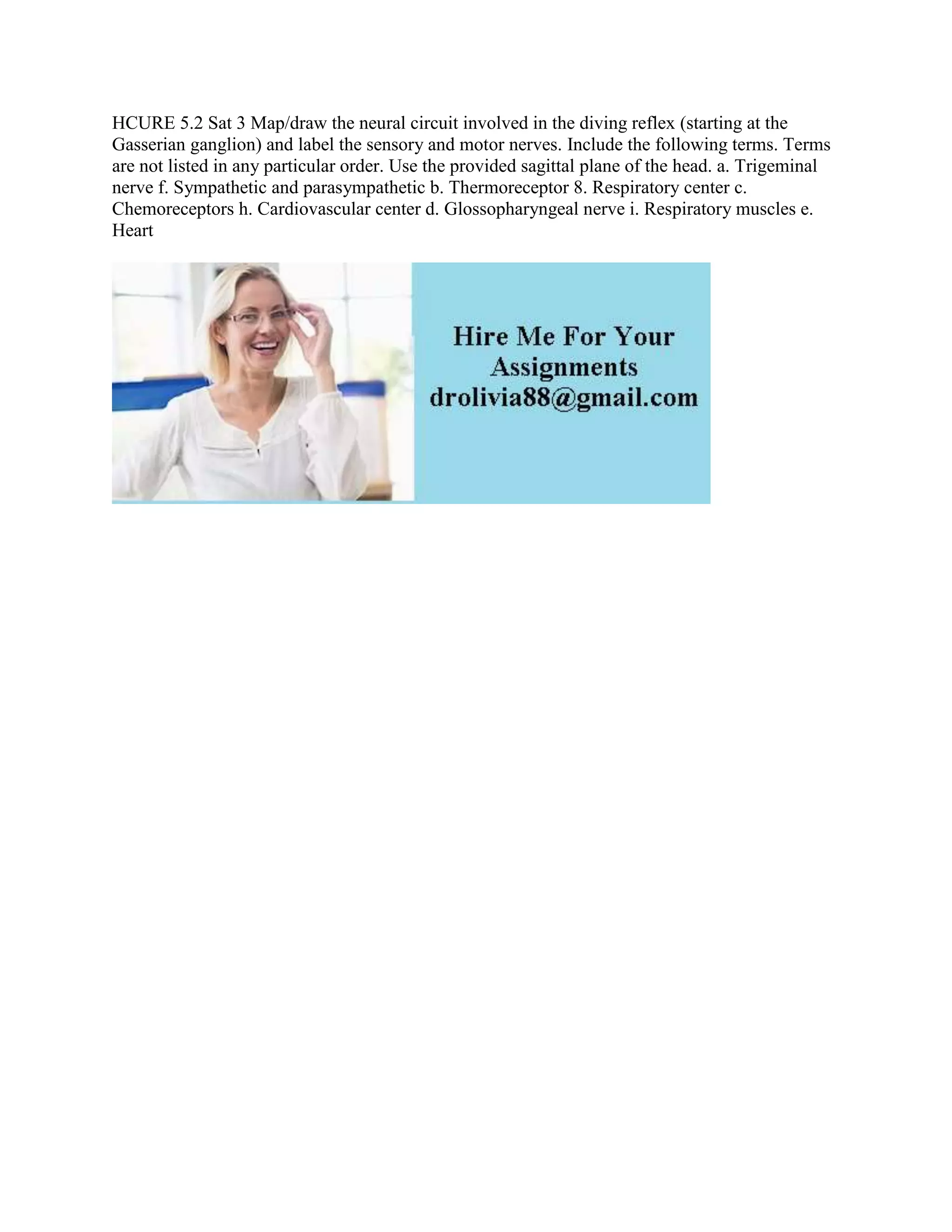 HCURE 5-2 Sat 3 Map-draw the neural circuit involved in the diving ref.docx