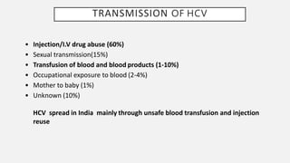 Hepatitis c virus in blood transfusion | PPTX