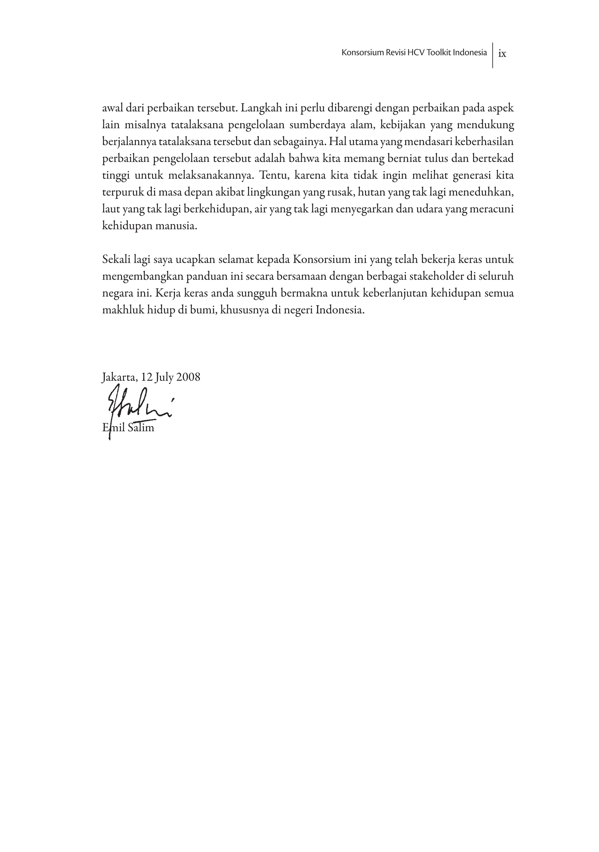 Panduan Identifikasi High Conservation Value di Indonesia. | PDF