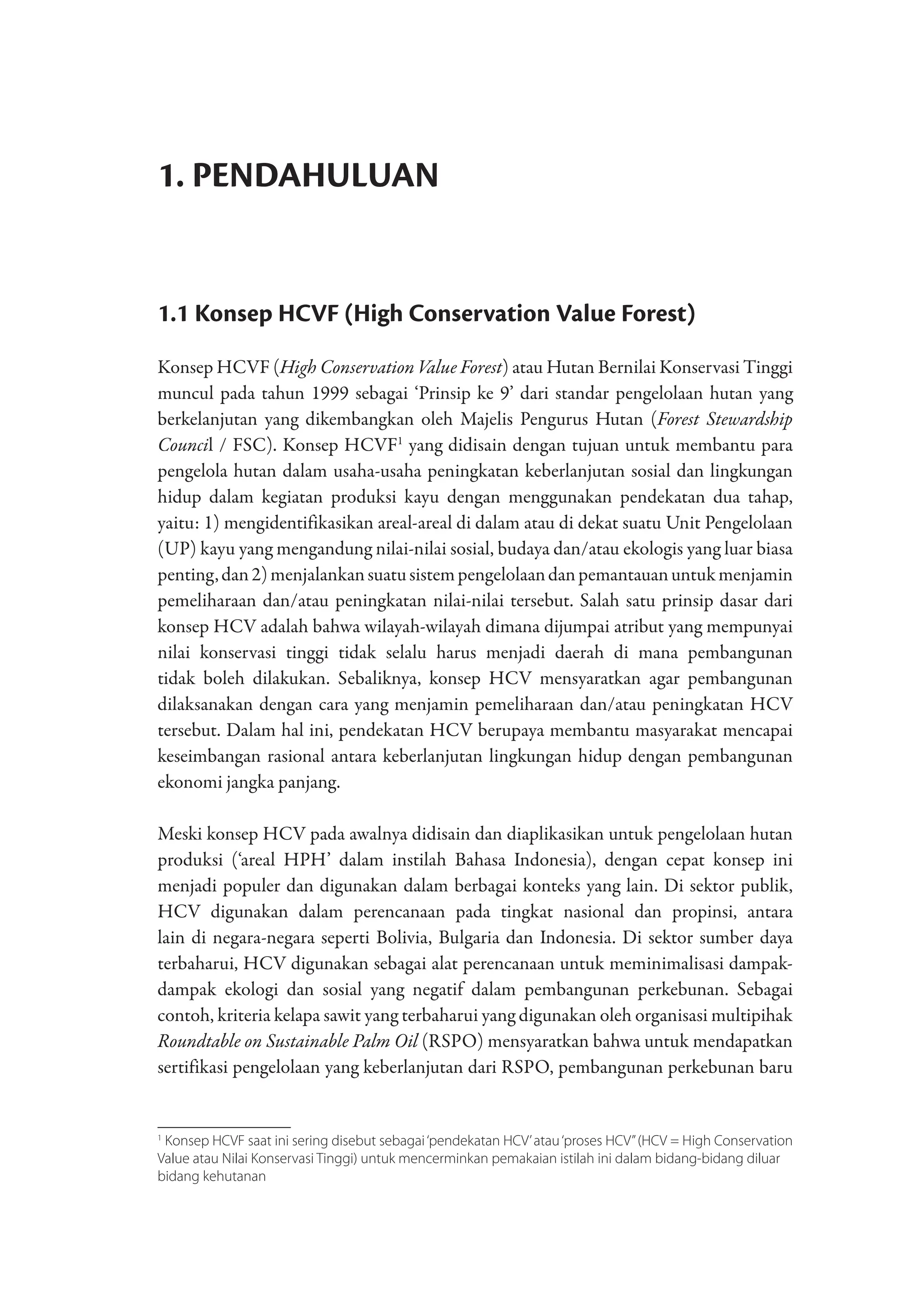 Panduan Identifikasi High Conservation Value di Indonesia. | PDF