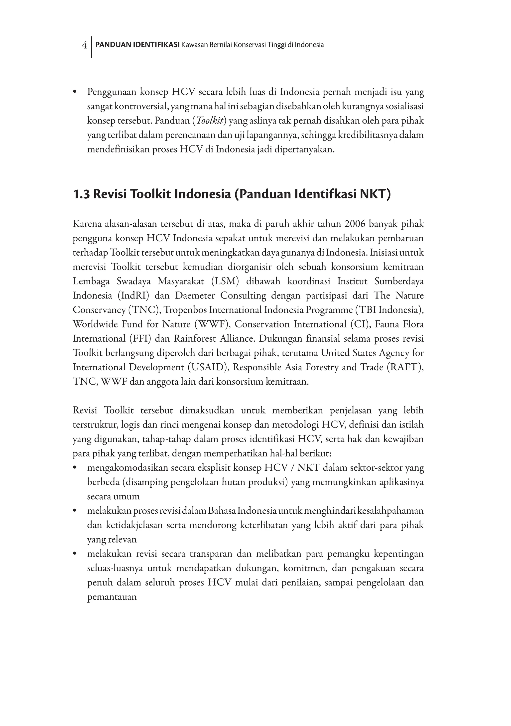 Panduan Identifikasi High Conservation Value di Indonesia. | PDF