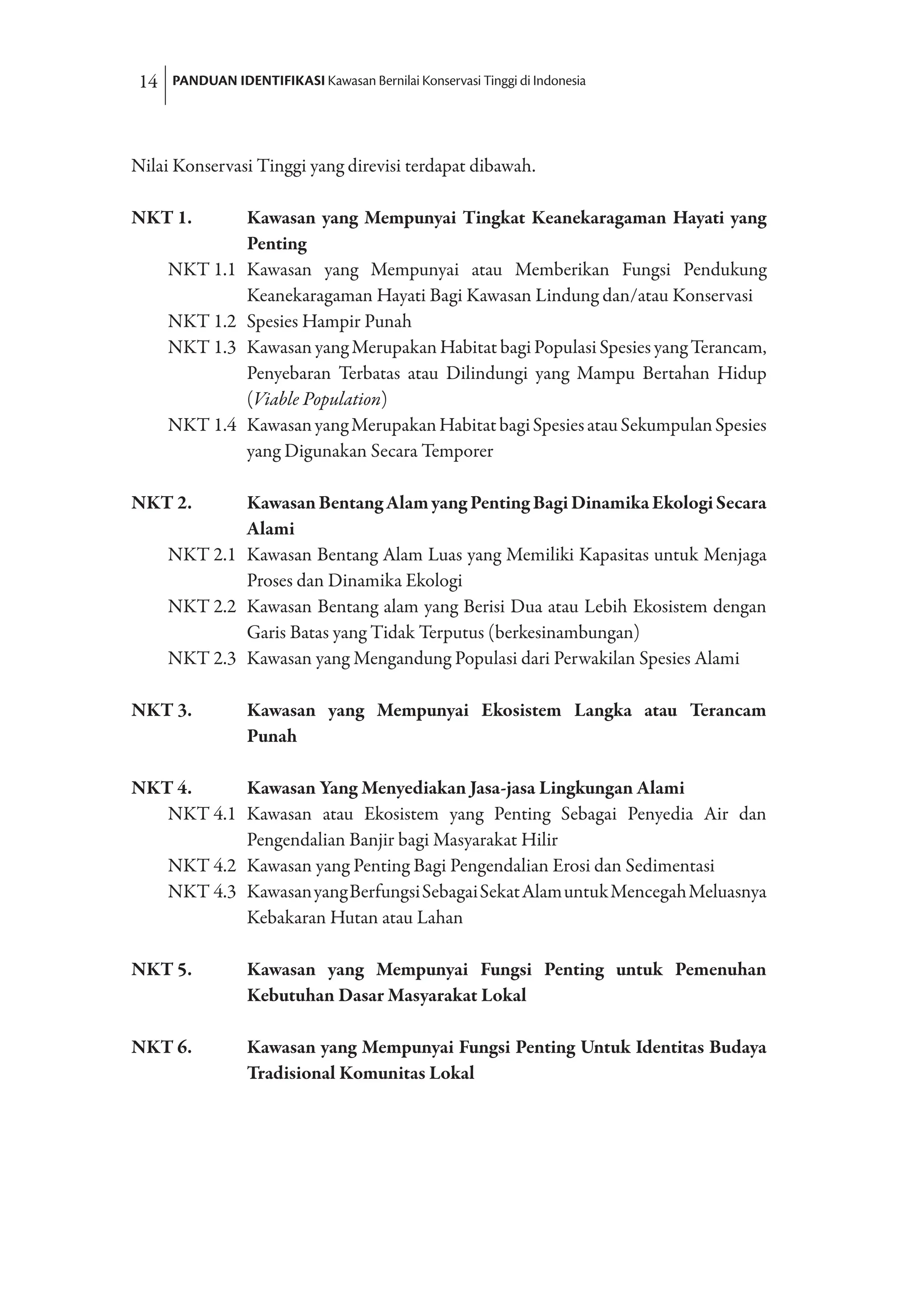Panduan Identifikasi High Conservation Value di Indonesia. | PDF