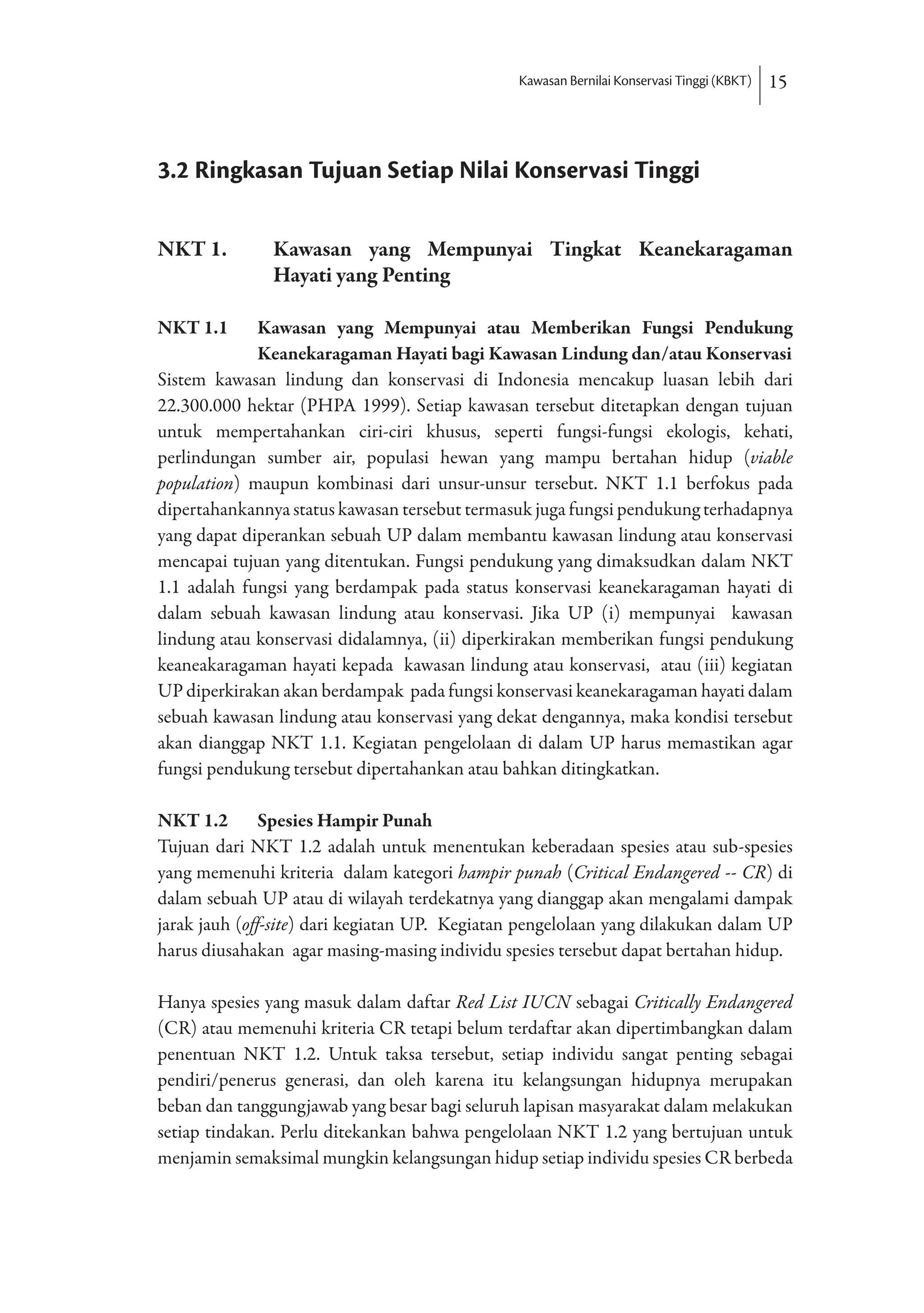 Panduan Identifikasi High Conservation Value di Indonesia. | PDF