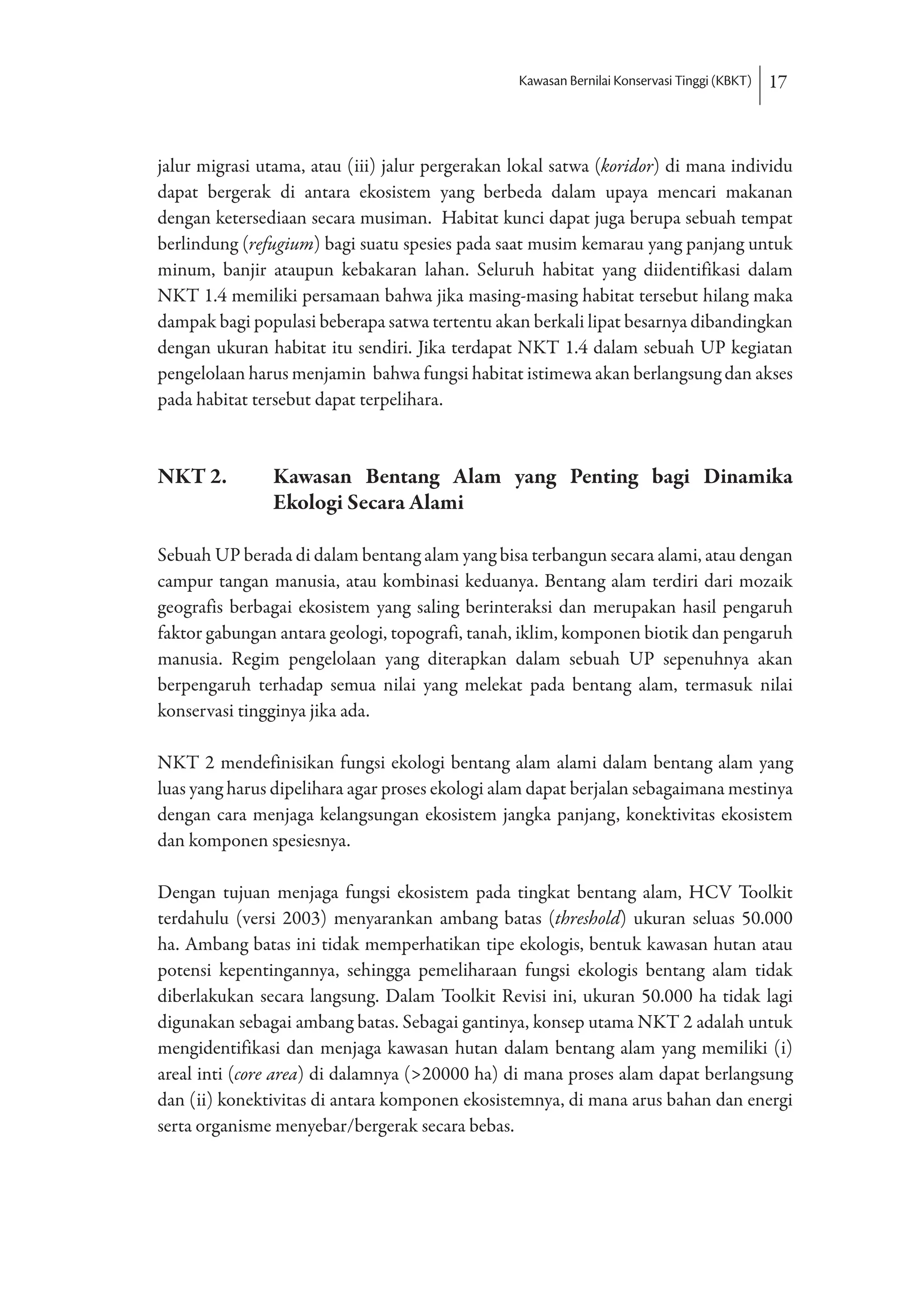 Panduan Identifikasi High Conservation Value di Indonesia. | PDF