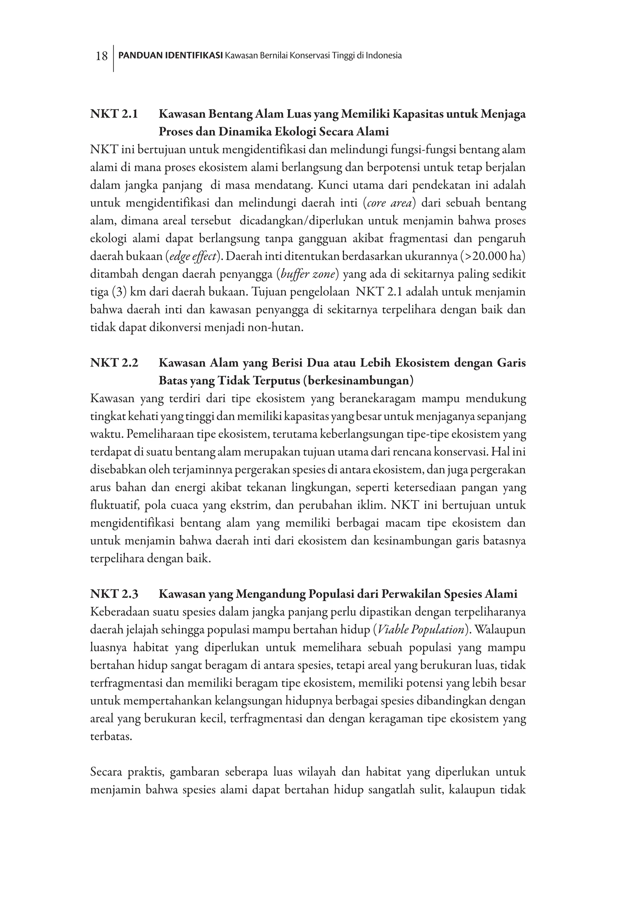 Panduan Identifikasi High Conservation Value di Indonesia. | PDF